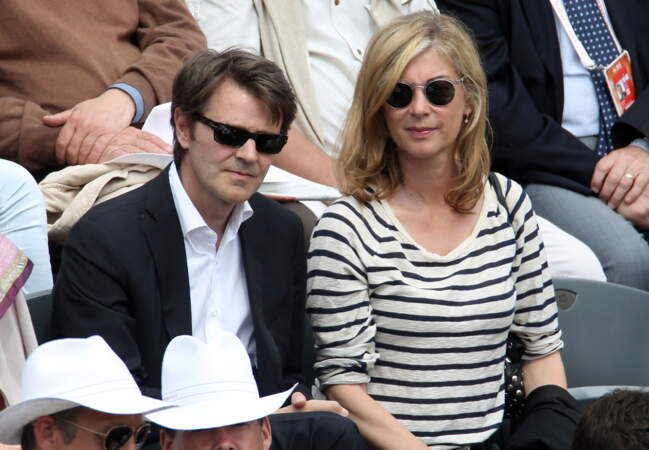 A Roland Garros avec Hugh Grant, Julie Gayet, Nathalie Péchalat, Pierre ...