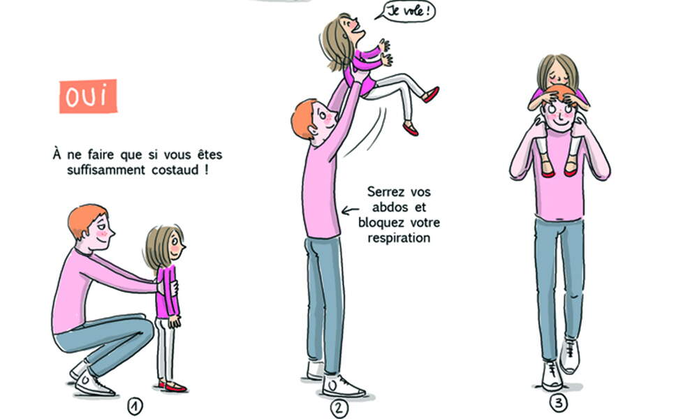 Mal de dos : les positions pour bien porter ses enfants - Femme Actuelle