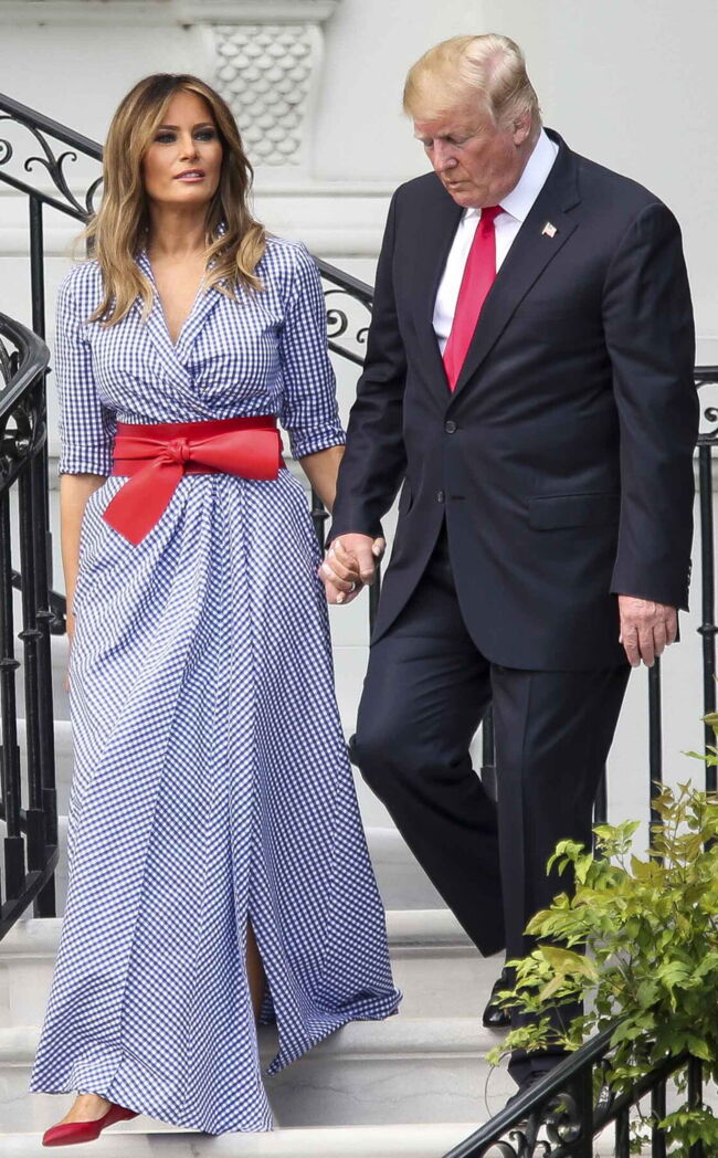 Melania Trump : son look en robe longue remporte tous les suffrages ...