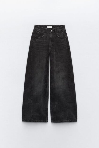 Ce jean Zara à strass ultra tendance est le pantalon parfait pour un ...