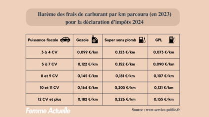 Impôts 2024 : quel est le barème des frais de carburant pour déduire les frais réels de sa ...